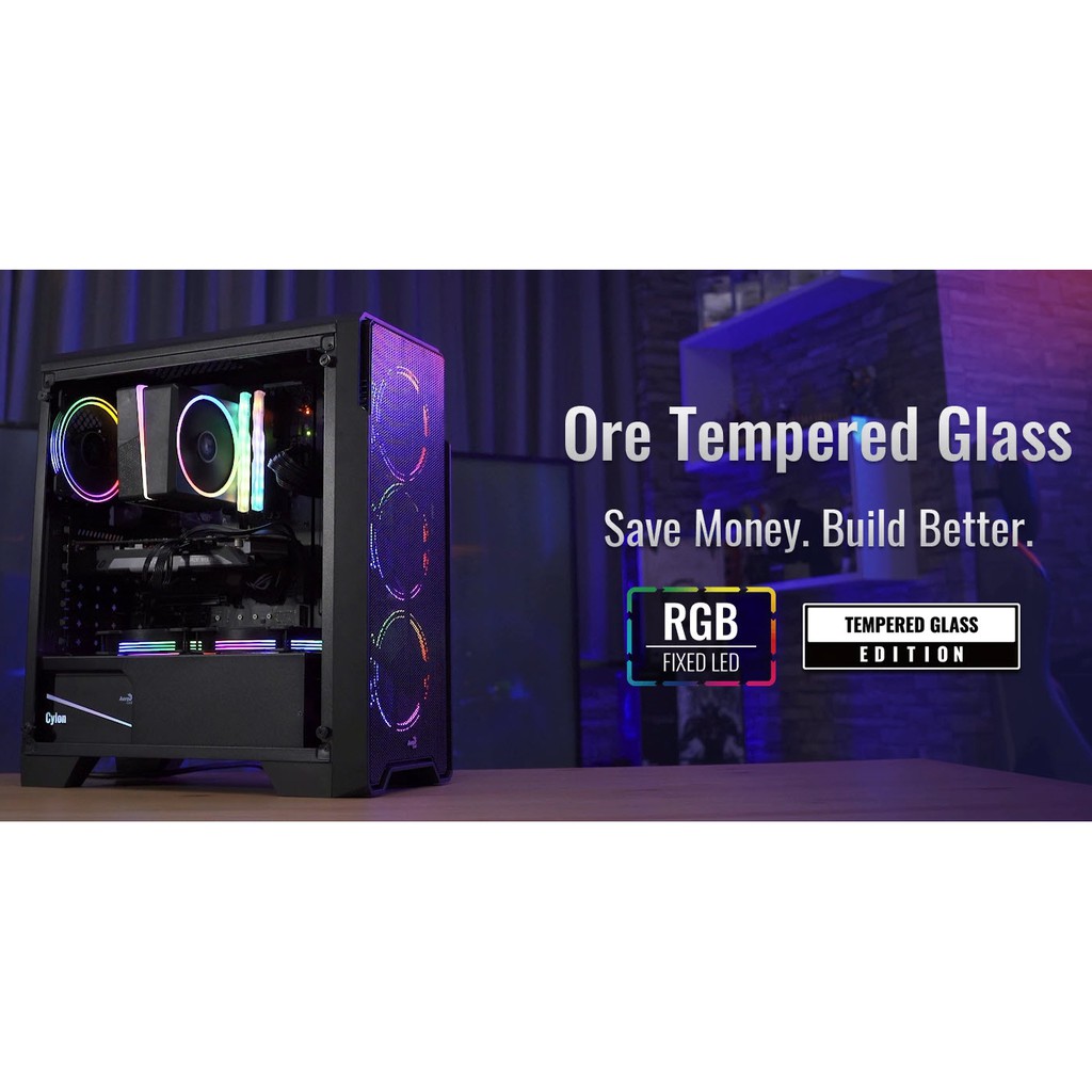 Aerocool Ore Saturn FRGB Tempered Glass (3xFans + Card Reader) MID ...