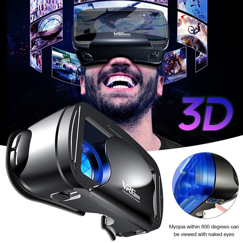 Vrg Pro Vr Box Vr แว่นตา 3D แว่นตาเสมือนจริง 3D สําหรับสมาร์ทโฟน 5-7 นิ้ว | Shopee Thailand