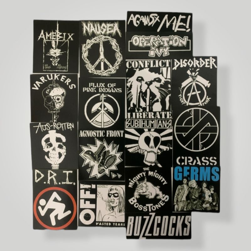 Anarcho Punk Band sticker Pack (เนื้อหาสติ๊กเกอร์ 16 ชิ้น) | Shopee ...