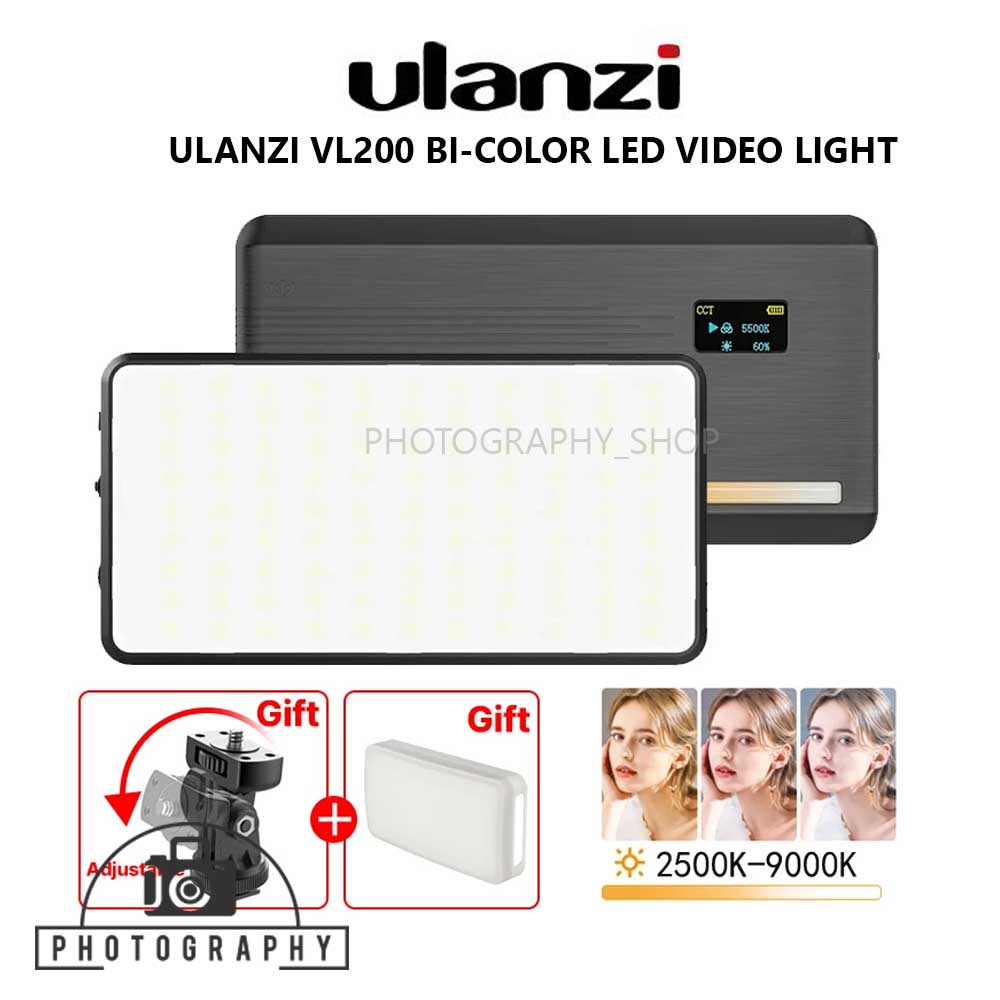 ULANZI VL200 BI-COLOR LED VIDEO LIGHT ไฟ Led ไฟติดหัวกล้อง 2500-9000K ...