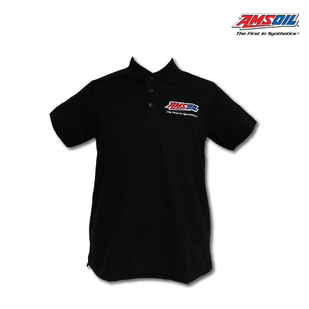 AMSOIL POLO T-Shirt เสื้อโปโลสีดำ all black ของแท้ 100% | Shopee Thailand