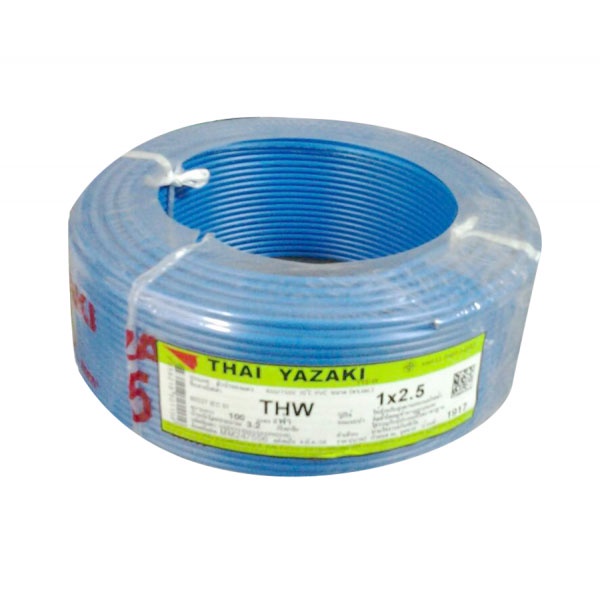 สายไฟ YAZAKI รุ่น THW ขนาด 1x2.5 sqmm ม้วนละ 100เมตร มีหลายสี THW 2.5 sqmm | Shopee Thailand