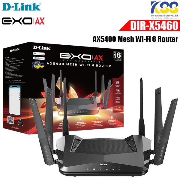 D-Link DIR-X5460 EXO AX AX5400 Wi-Fi 6 Router | Shopee Thailand