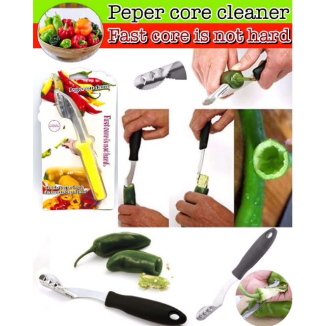 Peper Core Cleaner มีดคว้านพริกหยวก แบบบีด สแตนเลส หั่นได้ | Shopee ...