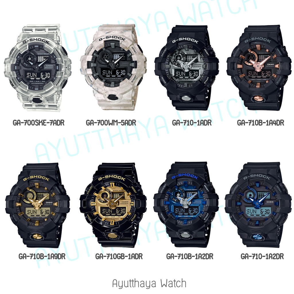 [ของแท้] Casio G-Shock นาฬิกาข้อมือ รุ่น GA-700, GA-710 ของแท้ รับ ...