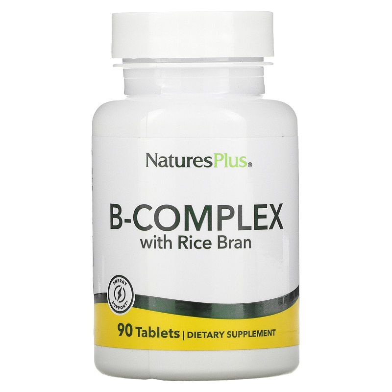 NaturesPlus B-Complex with Rice Bran 90 Tablets วิตามินบี วิตามินบีรวม ...