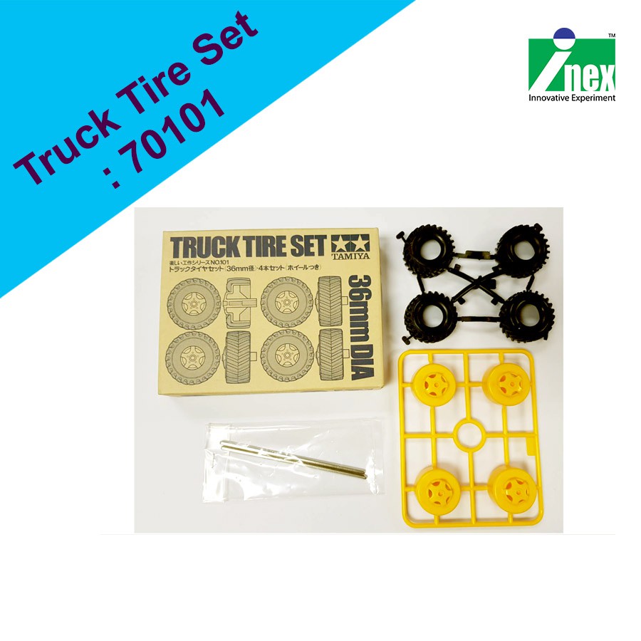 INEX 70101 Tamiya Truck Tire Set ล้อยาง 36x16 ม.ม./ทามิย่า/diyrobot | Shopee Thailand