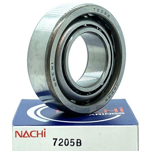 7205 B NACHI ( 25 x 52 x 15 mm.) Angular Contact Ball Bearing รังเหล็ก ...