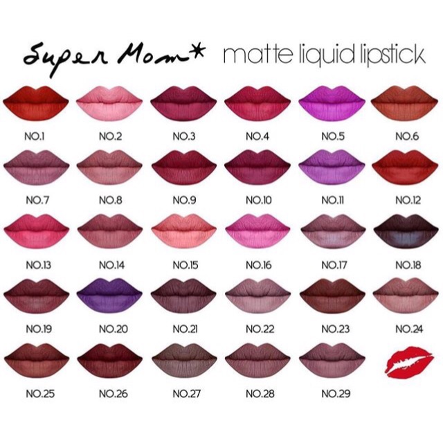 ถูกที่สุด!!! [เบอร์ 16-29] Supermom Lip Matte Lipstick | Shopee Thailand