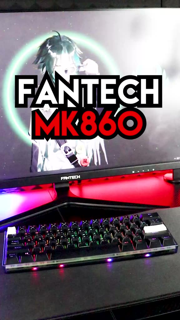FANTECH MK860 MAXFIT61 FROST WIRELESS Hotswappable KEYBOARD MODULAR ...