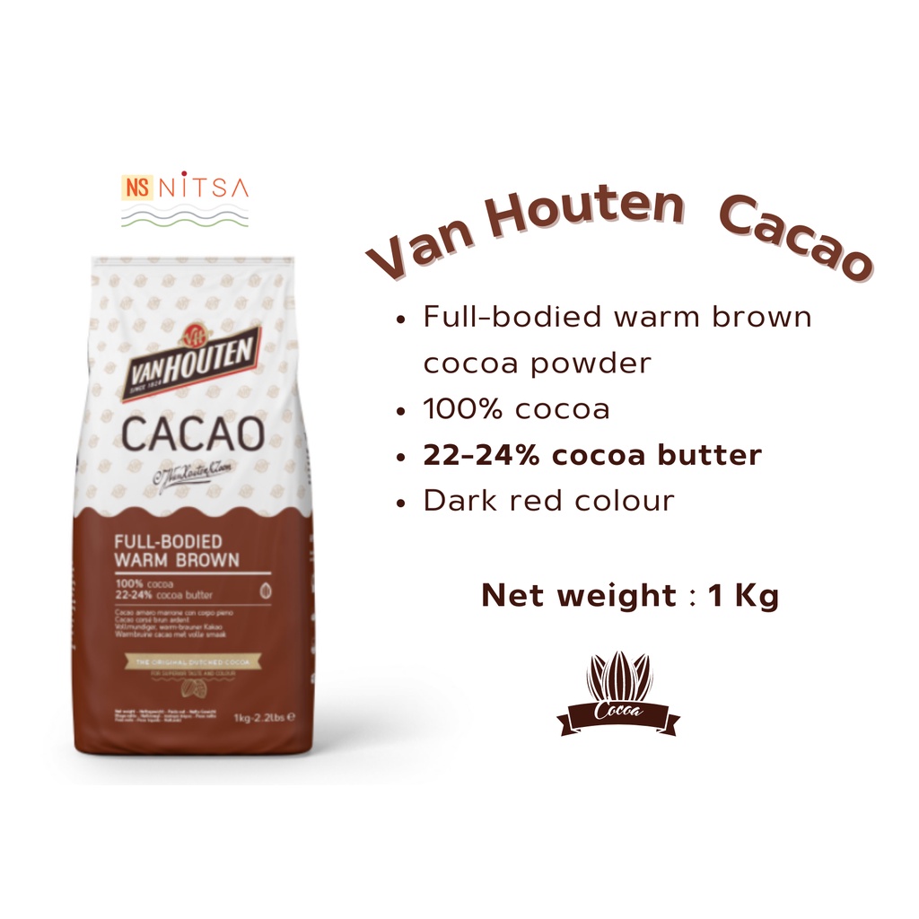 โกโก้แวนฮูเทน ฟูลบอดี้ 22-24% Van Houten Full-Bodied Warm Brown 22-24% | Shopee Thailand