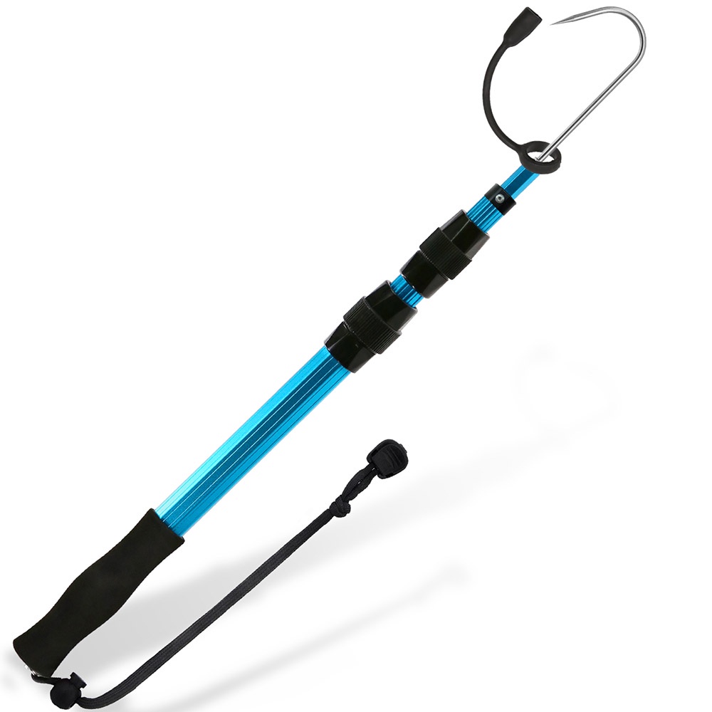 Sanlike ตกปลา Gaffi สแตนเลสตกปลา Crook Hook 200 ซม.เสายืดไสลด์ที่จับกัน ...