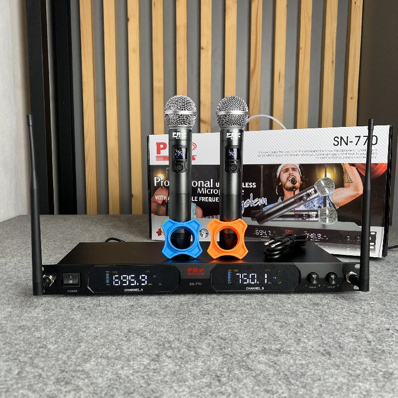 ไมค์ลอยคู่ PRO PLUS SN-770 ความถี่ใหม่ กสทช *ปรับความถี่ได้* SN-770 proplus SN-770 ไมโครโฟนไร้ ...