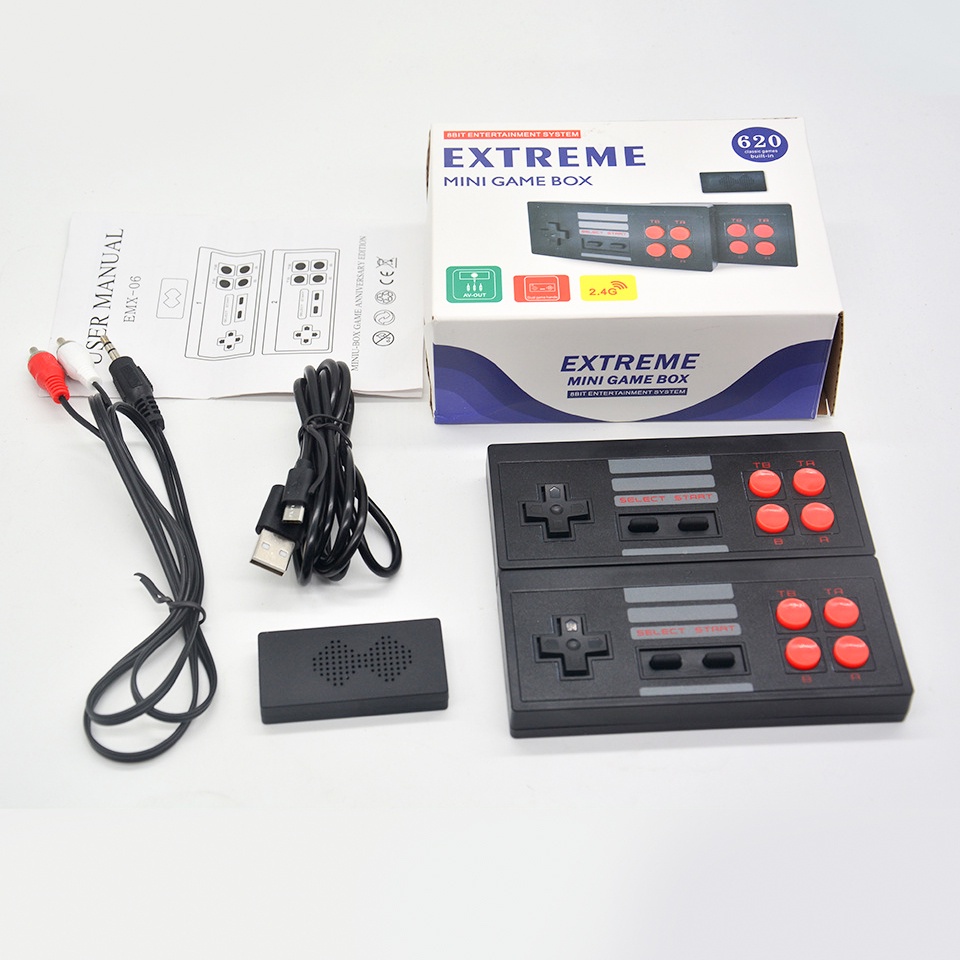 เกมคอนโซล ทีวี Nintendo NES Clone 620 เกม Retro Mini Wireless Gamebox ...