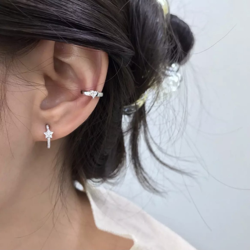 ( โค้ด DMEBK ลด 120.-) Winterwinter Jewelry Silver925 : เครื่องประดับเงินแท้ Ear cuff ต่างหูหนีบ ...