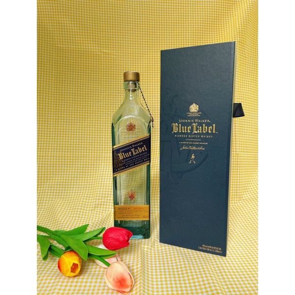 [พร้อมส่ง] ขวด Blue label พร้อมกล่อง ขวดลิตร ขวดเปล่าบลูเลเบล ขวดเหล้า ...