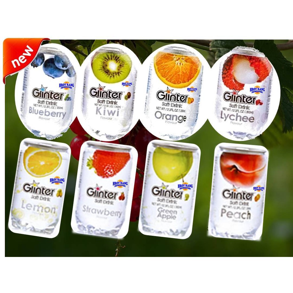 น้ำดื่มรสผลไม้ Ginter soft Drink กระป๋องละ 6ป๋อง 350ml | Shopee Thailand