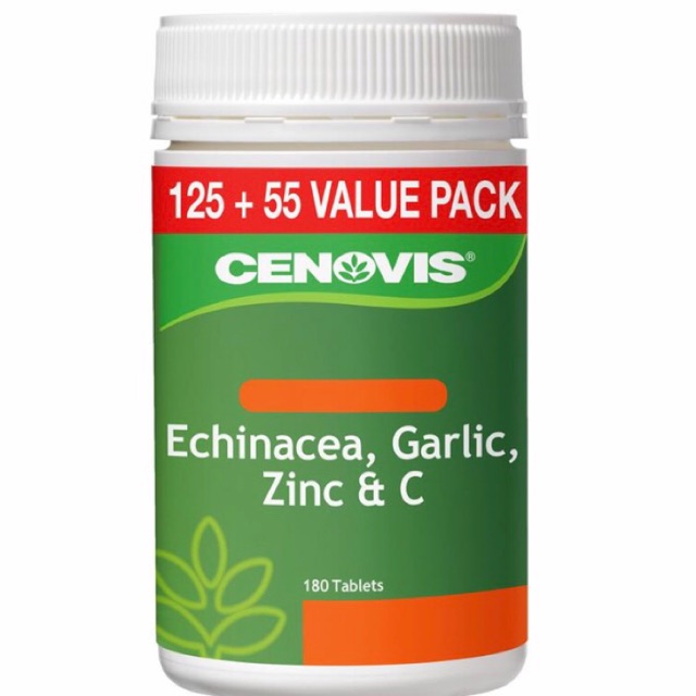 Cenovis Echinacea Garlic Zinc & C Value Pack 180 Tablets Exclusive ...