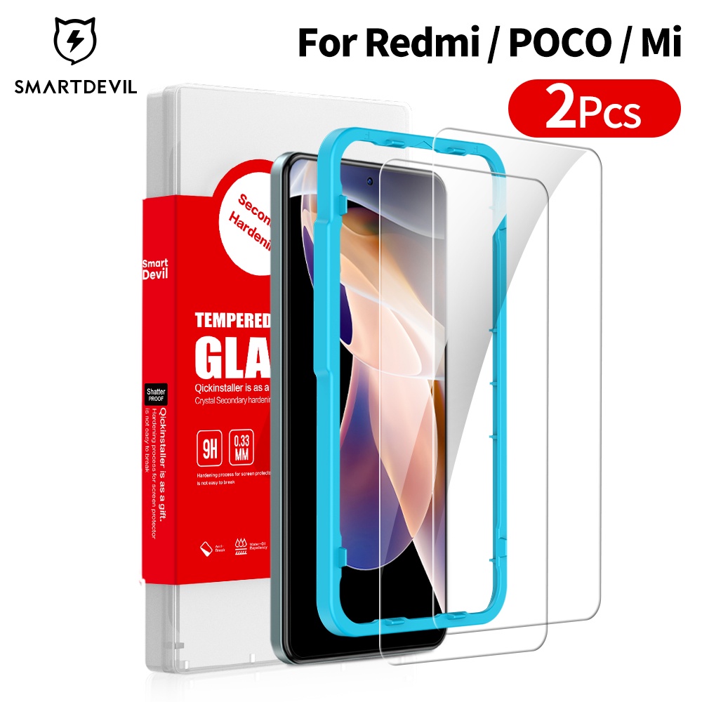 [COD] SmartDevil กระจกนิรภัยกันรอยหน้าจอ ลายปีศาจ สําหรับ Xiaomi Redmi Note 11 Pro Plus POCO F4 ...