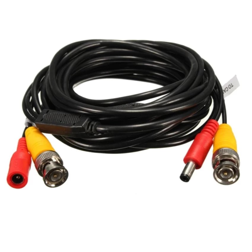 สาย CCTV 5M 2 in 1 Audio Video Power Cable CCD Security Camera BNC RCA ...