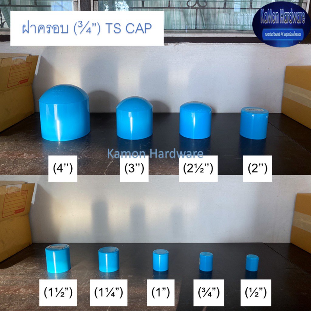 ฝาครอบ ท่อน้ำไทย (¾”) Thai Pipe TS Cap ฟ้า 3/4 | Shopee Thailand
