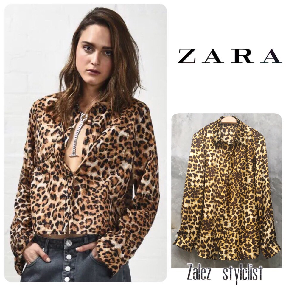 เสื้อเชิ้ต tiger gold shirt zara style | Shopee Thailand