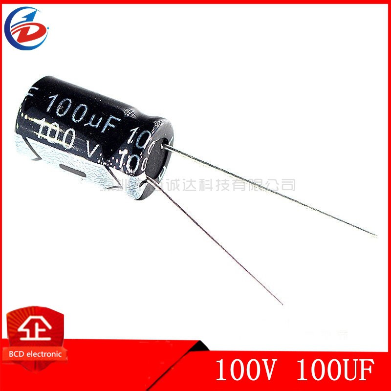 10PCS 100V 100UF electrolytic capacitor 100UF 100V 10*17 | Shopee Thailand