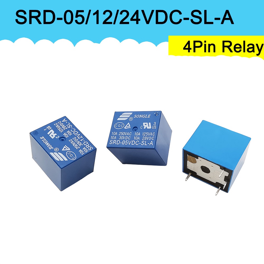 2 ชิ้น DC SRD-05VDC-SL-A SRD-12VDC-SL-A SRD-24VDC-SL-A รีเลย์ไฟ 5/12 ...