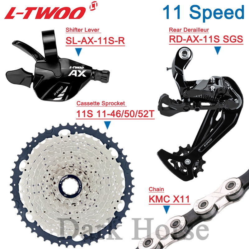 Ltwoo AX11 ตีนผีหลัง 11 ความเร็ว 11-46T 50T 52T KMC X11 11S 118 1x11 ...