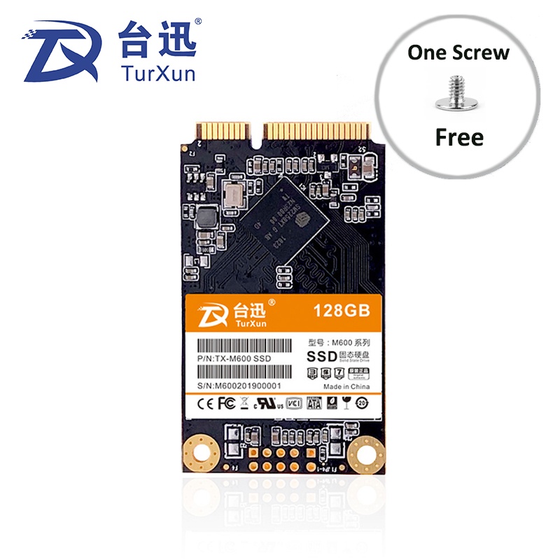 TurXun mSATA SSD 64GB 128gb 256gb 512GB Mini SATA III 1TB HDD For PC ...