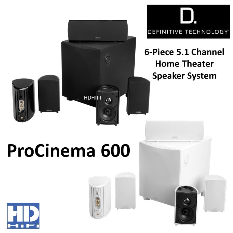 Definitive Technology ProCinema 600 Home Theater Speaker System 5.1 ...