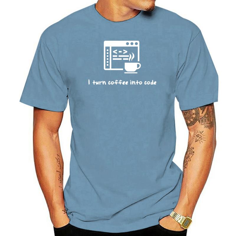 โปรแกรมเมอร์โครงการวิทยาศาสตร์ IT Men Tshirt I Turn Coffee Into Code ...
