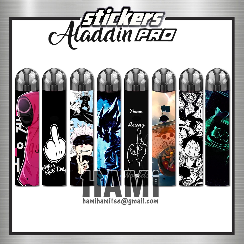 สติกเกอร์ ALADDIN PRO - JUJUTSU KAISEN - SQUID GAME - ONE PIECE ...