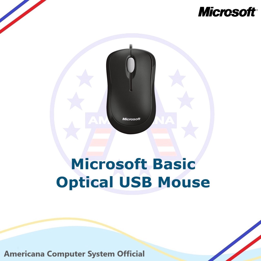 MOUSE MICROSOFT BASIC OPTICAL USB BLACK (P58-00065) | Shopee Thailand