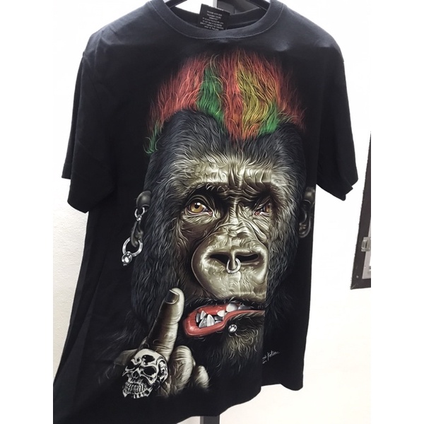 เสื้อยืด Rock Chang มือสอง 3D พิมพ์ลายเรืองแสง สะท้อนแสง High ...