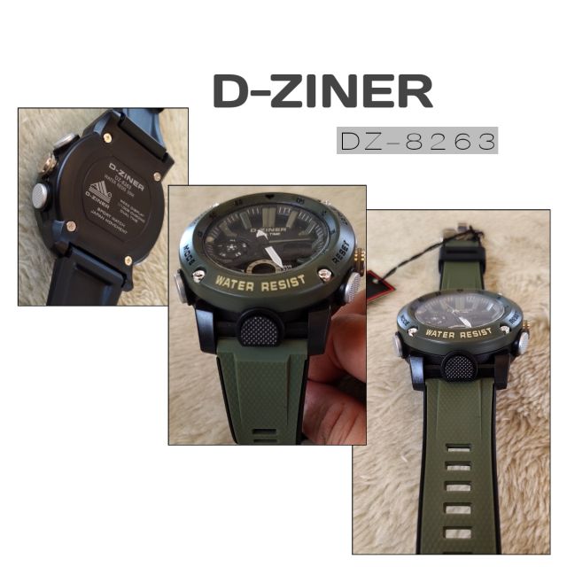 D-ZINER รุ่น DZ-8263 นาฬิกา dziner นาฬิกาข้อมือ นาฬิกา2ระบบ | Shopee ...