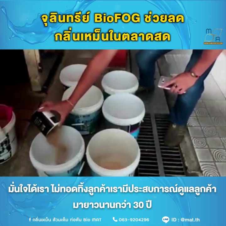 BioFog ไบโอฟอก จุลินทรีย์ย่อยไขมันและกากของเสีย ในอ่างล้างจ้านและ ...