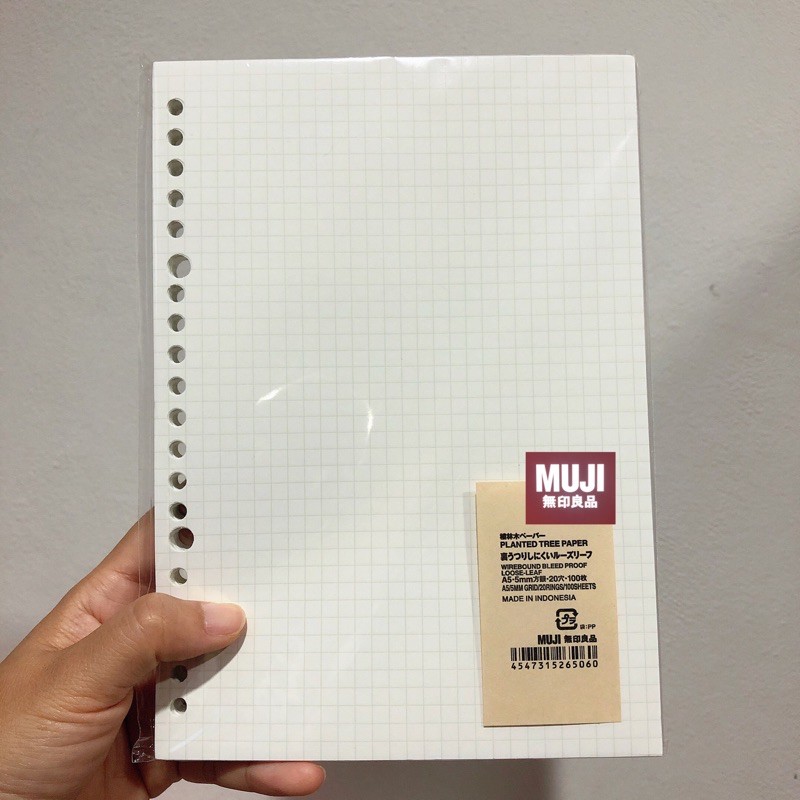 Muji Refills กระดาษเส้นกริดแบบแพ็ค ขนาด A5 | Shopee Thailand