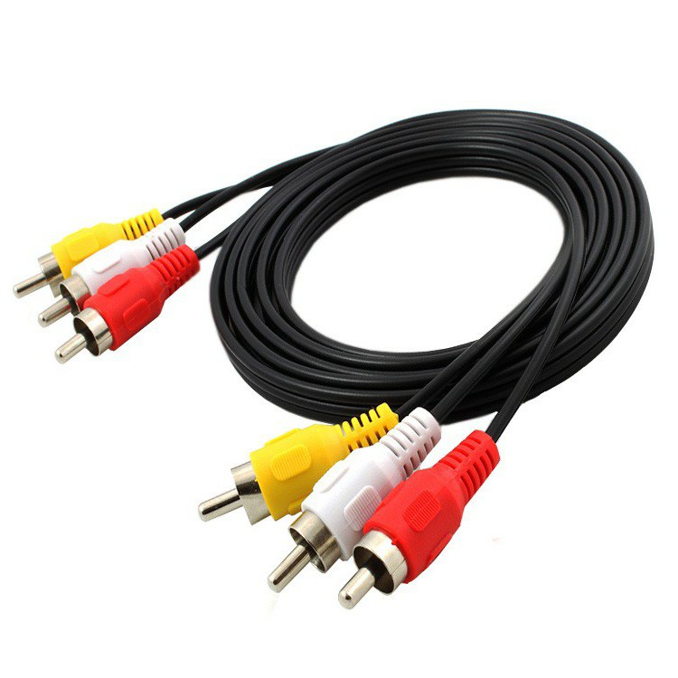 สาย AV RCA 3 สี แดง ขาว เหลือง สายสัญญาณภาพและเสียง สายหนาคุณภาพดี 1.5M ...