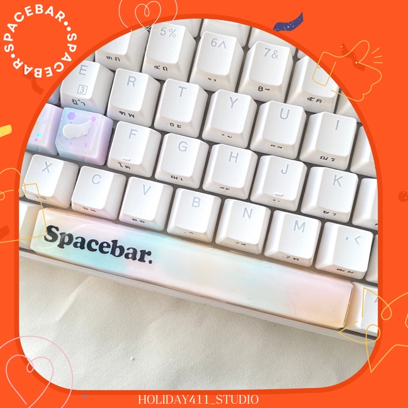 keycap spacebar คีย์แคปเรซิ่น ปุ่ม spacebar กำหนดโทนสีเองได้ Keycap Resin *อ่านรายละเอียดก่อน ...