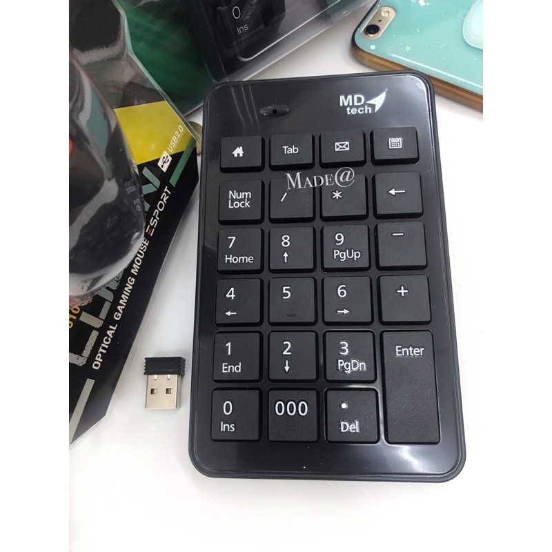 USB NUMERIC KEYPAD MD TECH รุ่น PT-980 เชื่อมต่อด้วยระบบไร้สาย Wireless ...
