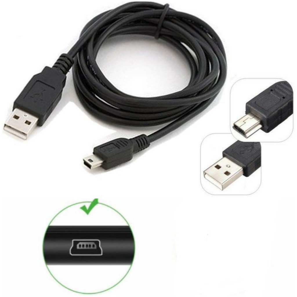 USB 2.0 to Mini USB 5Pin Cable สายยาว1.8M/ 3M / 5M | Shopee Thailand