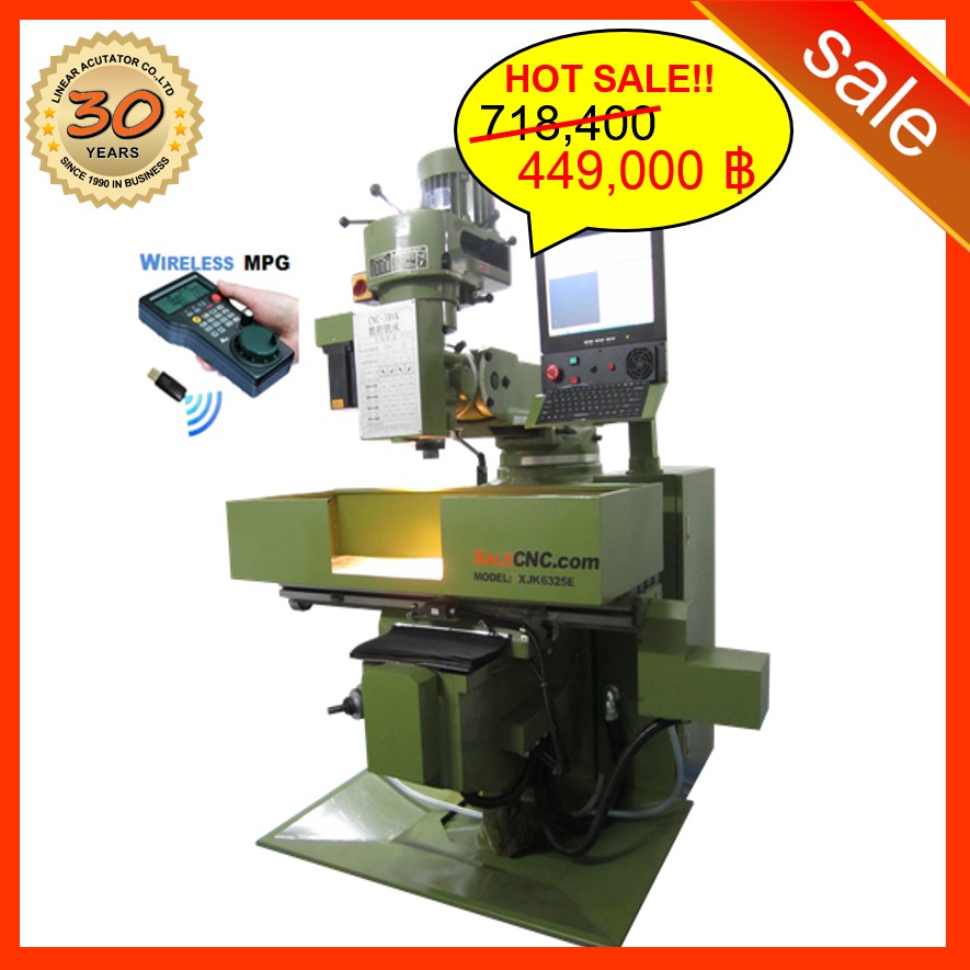 215. CNC Milling รุ่น CM1270 CM-1270 NCs พร้อม Wireless MPG Spindle 3HP ...