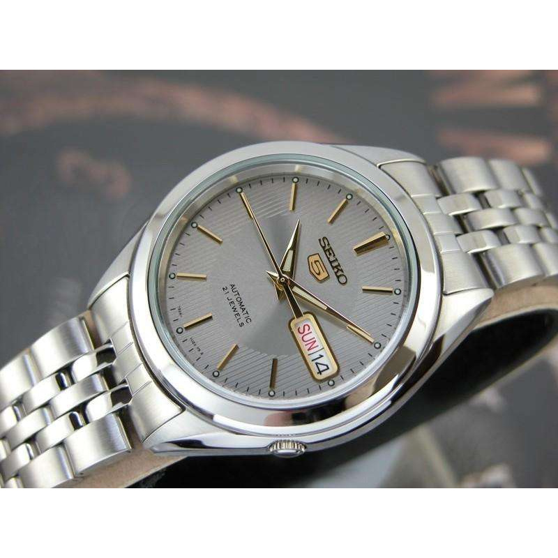 SEIKO 5 Automaticรุ่น SNKL19K1 Men's Watch สายแสตนเลส สีเงิน หน้าปัดสี ...