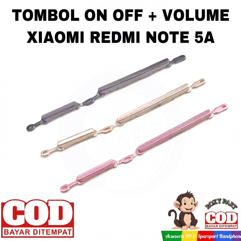 Tombol น้ํายาเคลือบเงาปุ่มด้านนอก ON OFF VOLUME XIAOMI REDMI NOTE 5A PRIME / NOTE 5A ORIGINAL ...