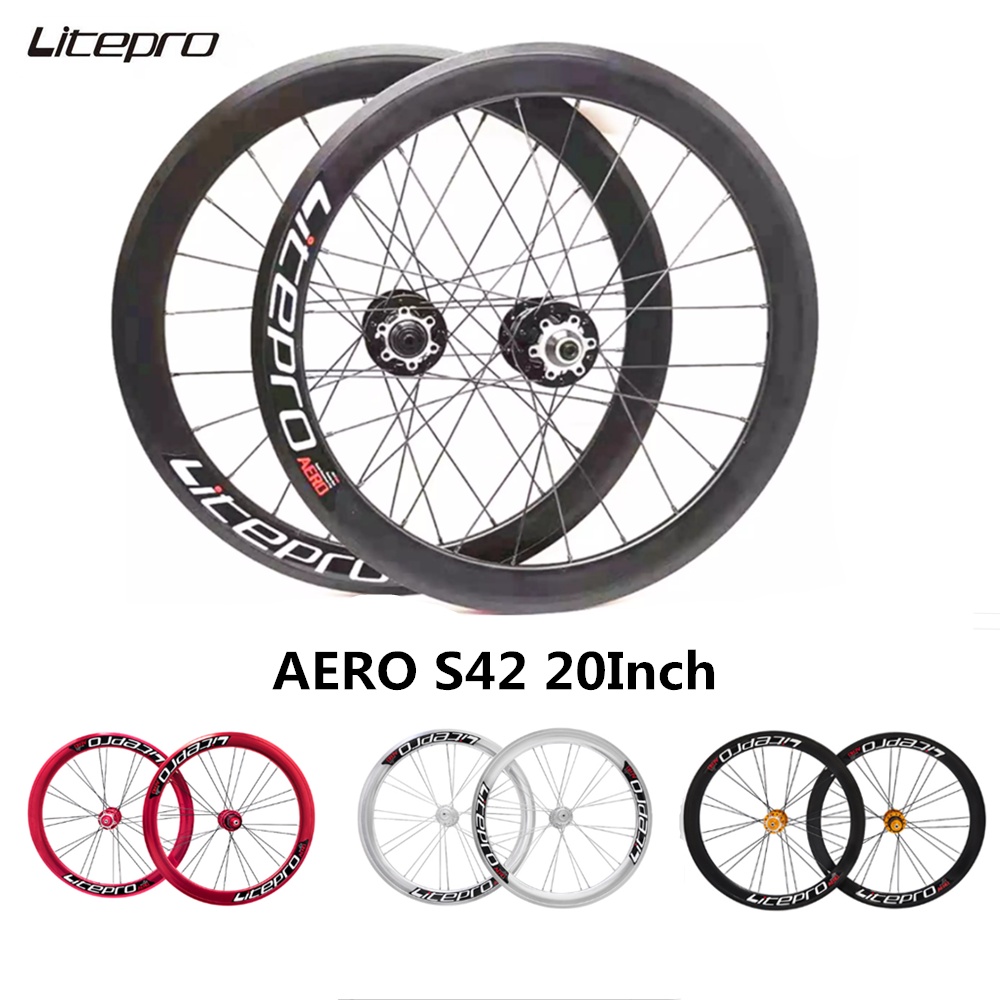 Litepro ล้อจักรยานพับได้ 20 นิ้ว AERO S42 406 V Disc Brake 451 Rims 8 9 ...