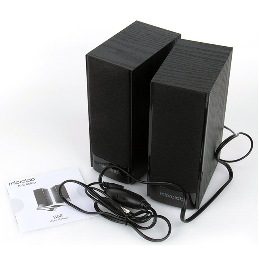 ( B56 ) SPEAKER (ลำโพง) MICROLAB B56 USB (BLACK) - สินค้ารับประกัน 1ปี ...