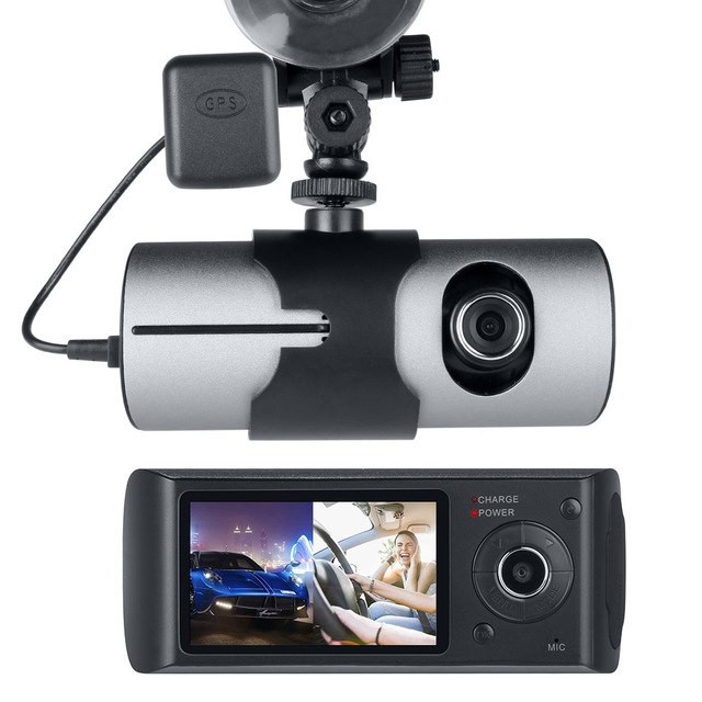 กล้องติดรถยนต์ DVR R300 GPS สองกล้องบันทึก(หน้าหลัง) เมนูไทย | Shopee ...