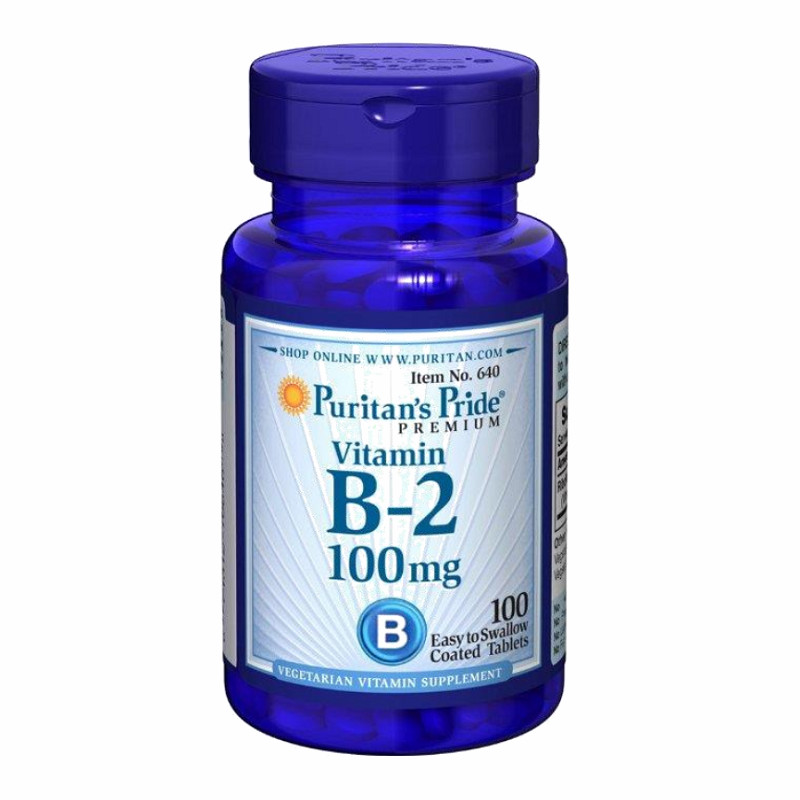 Puritan's Pride Vitamin B2 100mg 100 Tablets Riboflavin Vitamin b2 ...