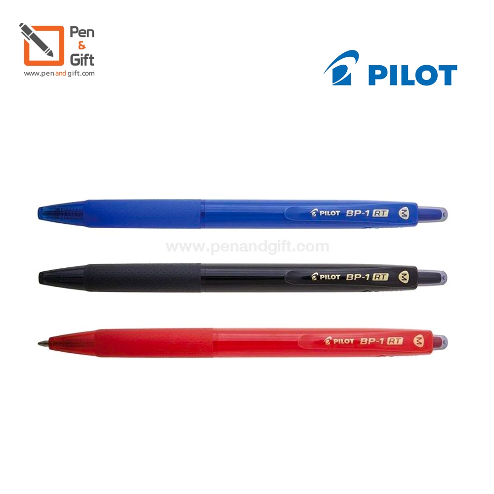 Pilot BP-1RT 0.7,1.0mm KNOCK TYPE Ballpoint Pen Black, Blue, Red - ปากกาลูกลื่น Pilot BP-1RT 0.7 ...
